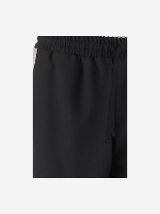 Valentino Mens Nylon Trousers With Vgold Black Polyester