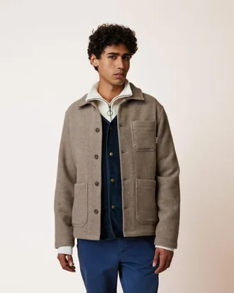 Faguo Veste chaude en laine beige fonc&eacute;