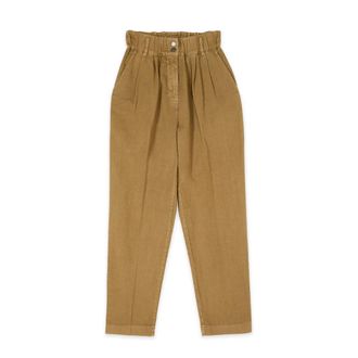 Oltre Baggy Paperbag Hose - - Trousers - Damen - Braun - XL