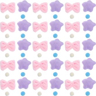 Valiclud Kinderzimmer T&uuml;rvorhang Pl&uuml;sch Schleifen Stern Kugeln Girlande DIY Kreative Raumdekoration M&auml;dchenzimmer ohne Bohren Aufh&auml;ngen Kawaii H&auml;keldeko f&uuml;r Pr