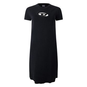 Diesel Langes Strickkleid - - Dresses - Damen - Schwarzk - L