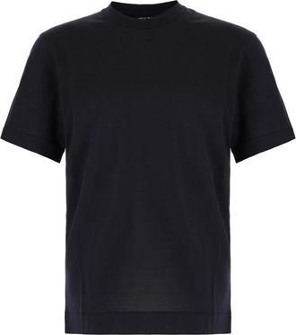 Ermenegildo Zegna Homme, Tops, Bleu, Taille: 3XL T-Shirt Col Rond
