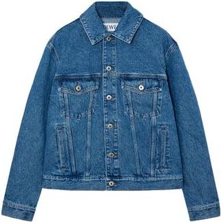 Loewe Veste Anagram en denim de coton m&eacute;lang&eacute;