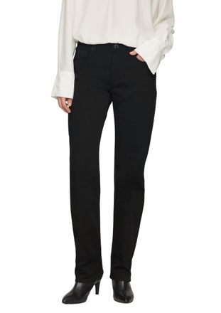 s.Oliver Schwarz LABEL Damen 2159890 Jeans Hose, Karolin Straight Leg, 99Z8, 36W x 30L