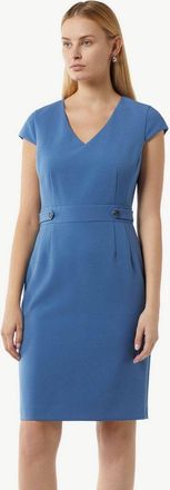 Comma Minikleid Kleid Tailliertes Etuikleid aus Twill