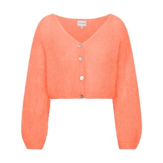 Americandreams Americandreams, Femme, Pulls, Orange, Taille: 38 FR Cornelia Cropped Cardigan