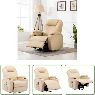 vidaXL vidaXL Elektrische Massage - Massage-Schaukelsessel Creme Kunstleder