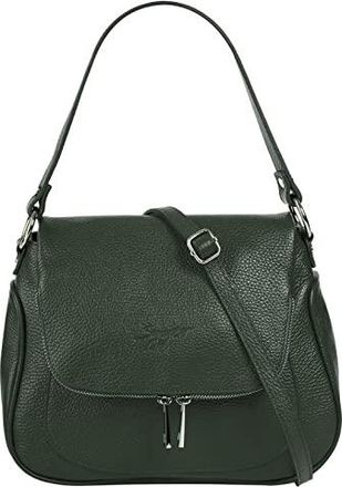 Samantha Look Sac à bandoulière Femme cuir véritable | Fabriqué en Italie | Bandoulière daffaires | sac à main élégant avec compartiment extensible 021680