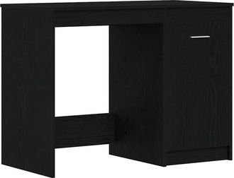 vidaXL Vidaxl - Bureau Ch&ecirc;ne noir 100 x 50 x 76 cm Bois ding&eacute;nierie