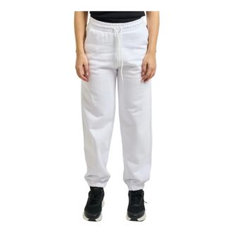 Ga&euml;lle Paris Femme, Pantalons, Blanc, Taille: 44 FR Pantalon de jogging en molleton avec revers en bas