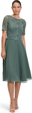 Vera Mont Damen Cocktailkleid, Farbe: Eucalyptus Leaf, Size 38 EU