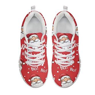 Showudesigns Chaussures de course respirantes pour femmes, baskets &agrave; lacets, motif ourson infirmier, No&euml;l, 40 EU