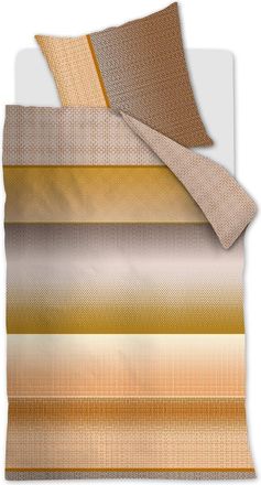 Beddinghouse Mako-Satin-Bettw&auml;sche-Garnitur Odette Farbe Gelb Gr&ouml;&szlig;e 155 x 220 cm + 1x 80 x 80 cm