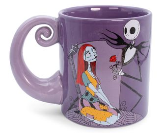 Silver Buffalo Nightmare Before Christmas Keramiktasse mit Spiralgriff und Aufschrift Silver Buffalo the Jack und Sally