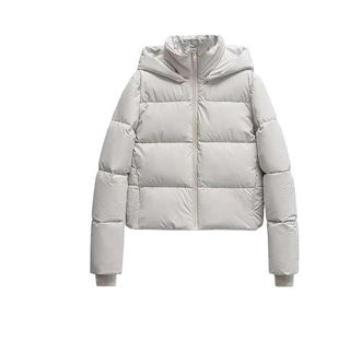 Generic Veste rétro à capuche en coton avec poche pour femme - Parka chaude et épaisse - Vêtement dextérieur décontracté, blanc 1, M