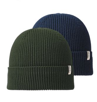 Jack & Jones Herren JACBRINK Beanie 2-Pack 12252069, Navy Blazer/Rosin, ONE Size