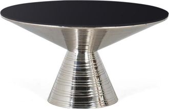 Giner&Colomer Giner Y Colomer - Table basse verre tremp&eacute; et base m&eacute;tallique 40x76 cm