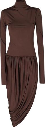 Andamane Robe mi-longue en jersey Vesna - Femme - Robes - Brun - Taille: 38 FR