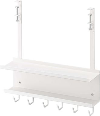 Yamazaki Tableware Yamazaki 5461 SMART Untertisch-Organizer f&uuml;r Kabel und Router, wei&szlig;, Stahl, minimalistisch, 40 x 11.5 x 43 cm