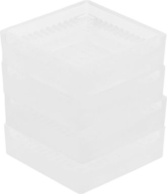 PartyKindom SOLUSTRE 4 St&uuml;ck Silikon Stuhlbeinschoner rutschfest und Ger&auml;uschd&auml;mpfend Dicke M&ouml;belfu&szlig;kappen f&uuml;r Stuhl und Tischbeine Transparente Bodenschoner f&uuml;r 