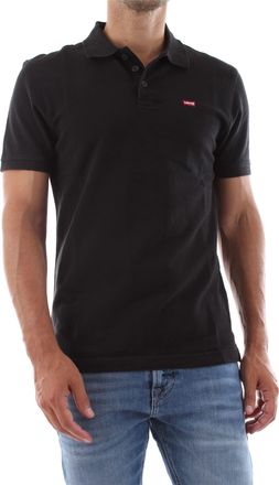 Levi's Herren Kurzarm Housemark Polo T-Shirt Mineral Black L