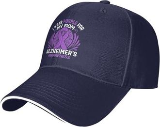 Generic Chapeau De Baseball Sensibilisation &Agrave; La Maladie DAlzheimer : Je Porte du Violet pour Ma M&egrave;re Chapeau De Sport Mode R&eacute;glable Casquette Visi&egrave;re, pour P