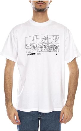 Carhartt Work in Progress Homme, Tops, Blanc, Taille: XL T-Shirt S/S Theory And Practice