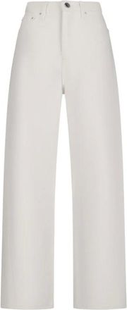 Toteme Twisted Seam Denim Full Length - Femme - Pantalons - Blanc - Taille: W26