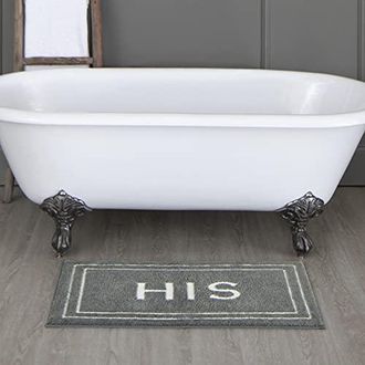 Mohawk Home Badematte f&uuml;r Sie und Ihn, 61 x 91 cm, Grau