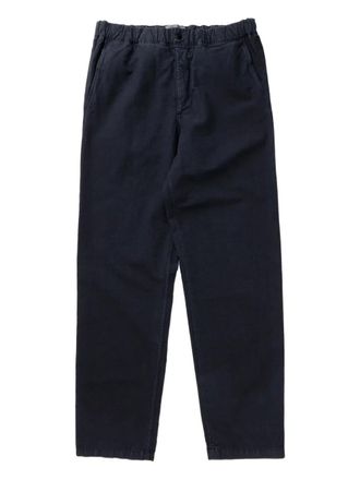 Norse Projects pantalon en coton mélangé à lien de resserrage - Noir