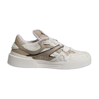 Dolce & Gabbana Faux Shearling Low Top Sneakers - - Shoes - Herren - Mehrfarbig - 44 EU