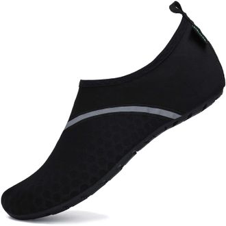 Saguaro Leicht Strandschuhe für Herren rutschfeste Badeschuhe Damen Schnell Trocknend Wasserschuhe Sommer Outdoor Sufschuhe, Schwarz 40/41