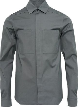Rick Owens Popeline-Hemd mit Taschen - Grau