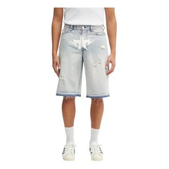 A Bathing Ape A Bathing APE - Destroyed Sta Denim Shorts - Homme - Shorts - Bleu - Taille: XL