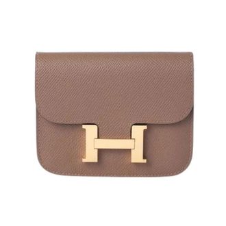 Herm&egrave;s Pre-owned Constance Slim Belt Wallet - Femme - Pre-owned - Brun - Taille: ONE Size