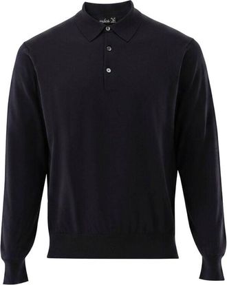 van Laack Herren Strick-Poloshirt