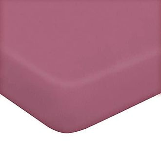 Homemania 13699 Bettlaken mit einfarbigen Ecken, Single, Solid Color - Spannbetttuch für das Bett - aus Baumwolle, Rosa, 90 x 200 cm
