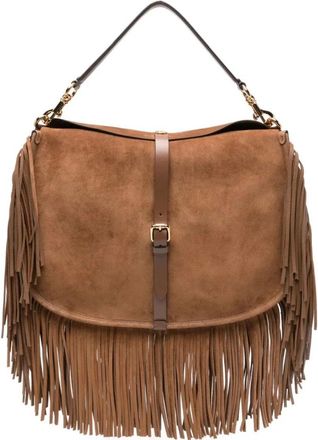 Etro Femme, Sacs, Brun, Taille: ONE Size Crossbody Pony XL Fringes
