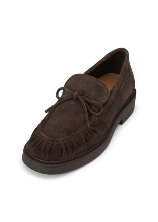 Marc O'Polo Loafer MARC OPOLO aus ge&ouml;ltem Veloursleder, Damen, Gr. 36, braun (burnt coffee), Obermaterial: 100% Leder, unifarben, Schuhe Loafer, Topseller