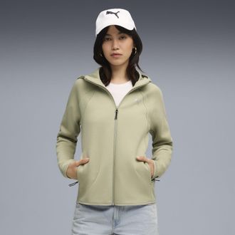 Puma EvoStripe Kapuzenjacke Damen, Kleidung, Gr&uuml;n, S