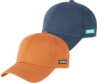 Riverso Herren Cap RIVNoel 2er Pack Baseballcap Snapback Kappe Sport Verstellbare Outdoor Mütze Basic Einfarbig 100% Baumwolle Einheitsgröße Schwarz Braun, Gr