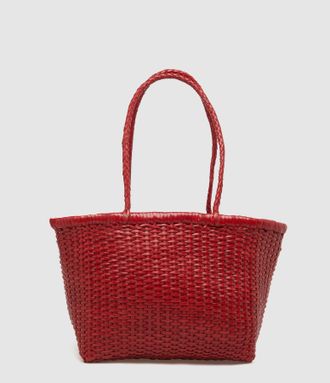 Dragon Diffusion Sac B Weave Basket Small Cuir Poppy Red