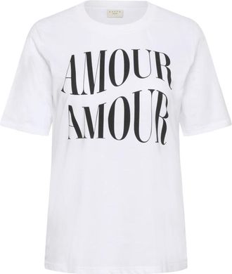 Kaffe Curve Femme, Tops, Blanc, Taille: 38 FR T-Chemises