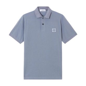 Stone Island Homme, Tops, Bleu, Taille: XL Polo Piqu&eacute; avec Logo Boussole