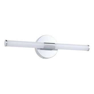 Eglo LED Applique miroir Ramola, lampe salle de bain, m&eacute;tal chrome et plastique blanc, blanc chaud-froid, IP44, L 45 cm