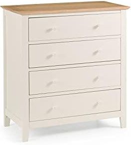 Julian Bowen Salerno Kommode mit 4 Schubladen, Elfenbein/Eiche