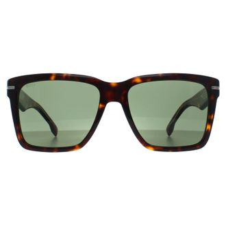 HUGO BOSS Rectangle Herren Havanna Gr&uuml;n BOSS 1745/S