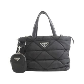 Prada Sac bandouli&egrave;re Pre-owned Tessuto Quilting - Femme - Pre-owned - Noir - Taille: ONE Size