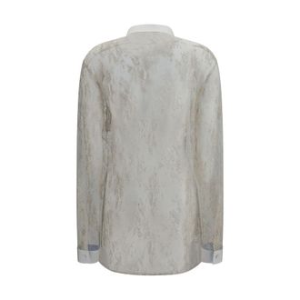 Tom Ford Lace and Floral Embroidery Blouse - Beige