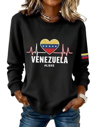 Generic Sweat-shirt imprim&eacute; Venezuela Libre pour femme Fdt Resist Shirt, Noir, XL